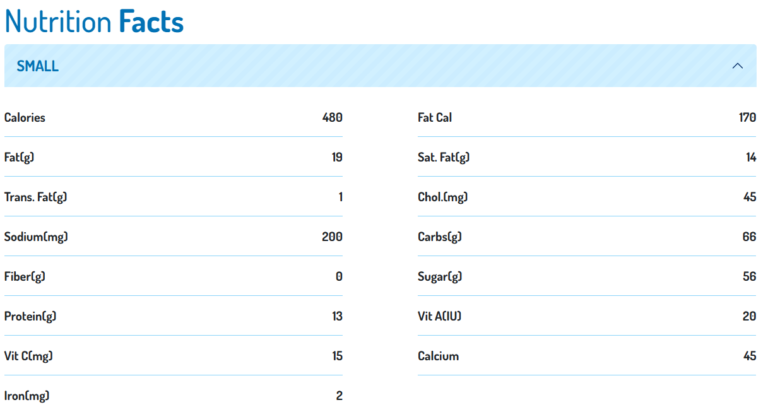 Dairy Queen Nutritional Menu 2026 – Calories & Ingredients